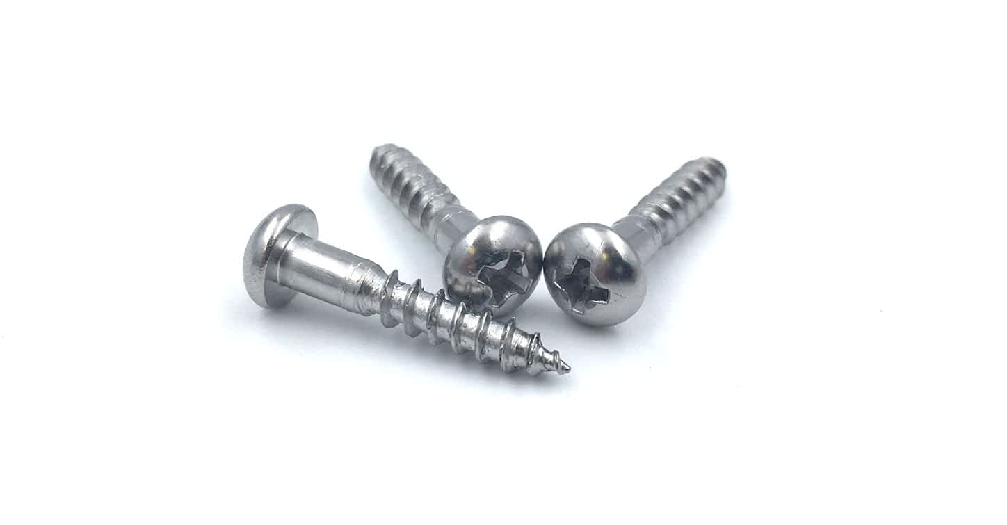 Custom 316 Stainless Round Head Shoulder Wood Screws - Engineered ...