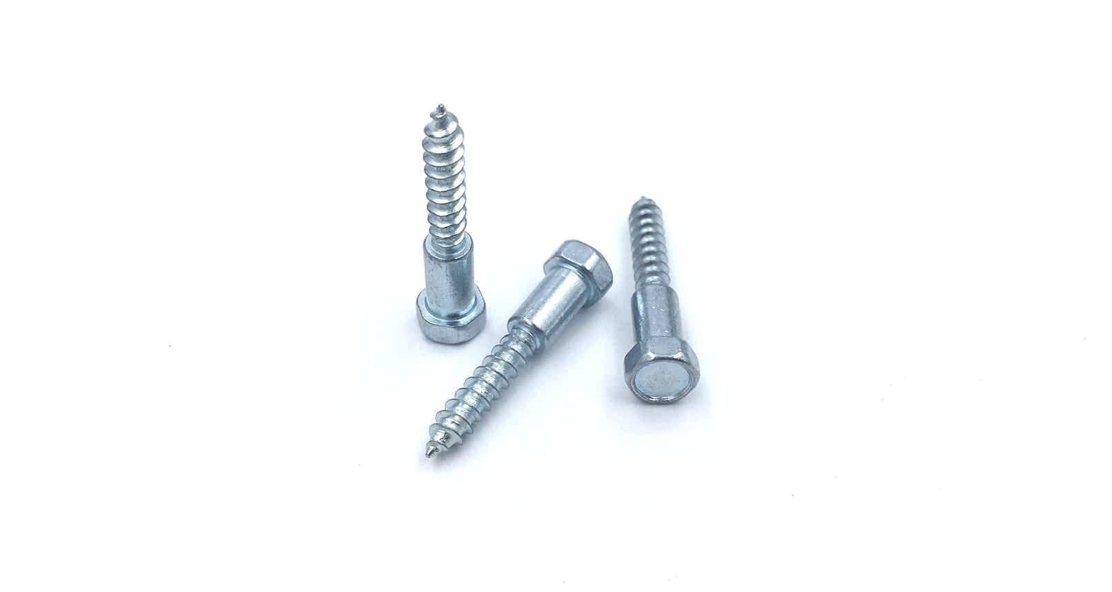 Custom Hex Head Shoulder Wood Screws - Steel Zinc - Engineered Custom ...